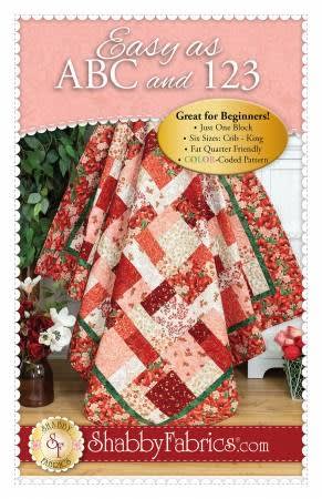 Easy as ABC and 123 Quilt Pattern by Shabby Fabrics