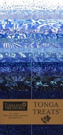 Tonga Treats Batik BLUEBELL Strip Pack by Timeless Treasures