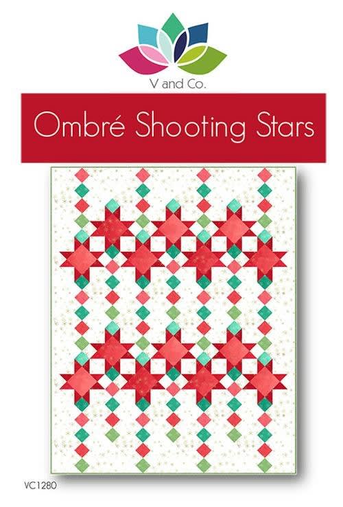 Ombre Shooting Stars Quilt Pattern by V and Co