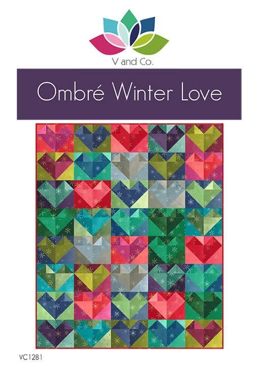 Ombre Winter Love Quilt Pattern by V and Co
