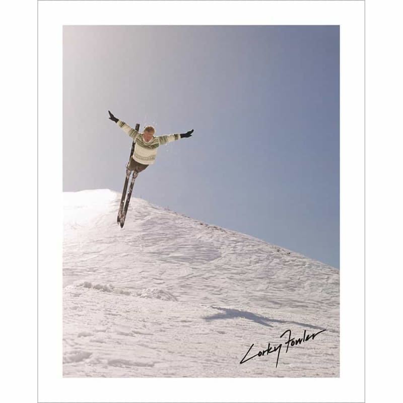 Corey 'Corky' Fowler Front Layout Ski Photo (2 Sizes)