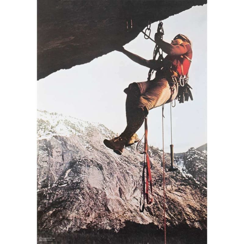 Dangling Rock Climber Original 1973 Poster