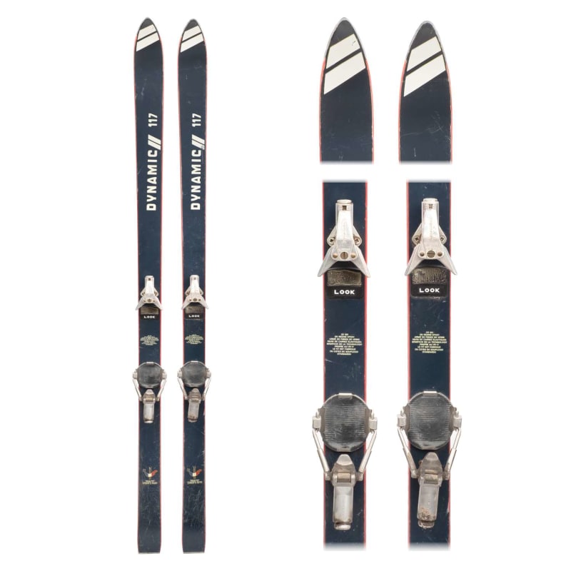 1970's Dynamic 117 Vintage Skis with Look Nevada Bindings
