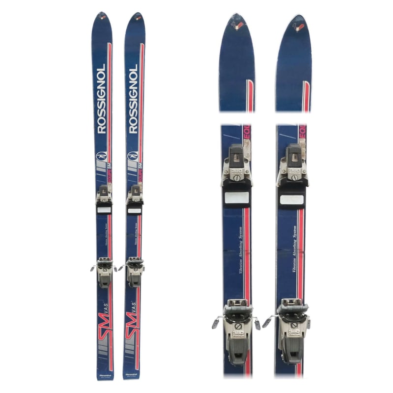 1980's Rossignol SM Vintage Skis with Tyrolia 360 Bindings AVS technology.