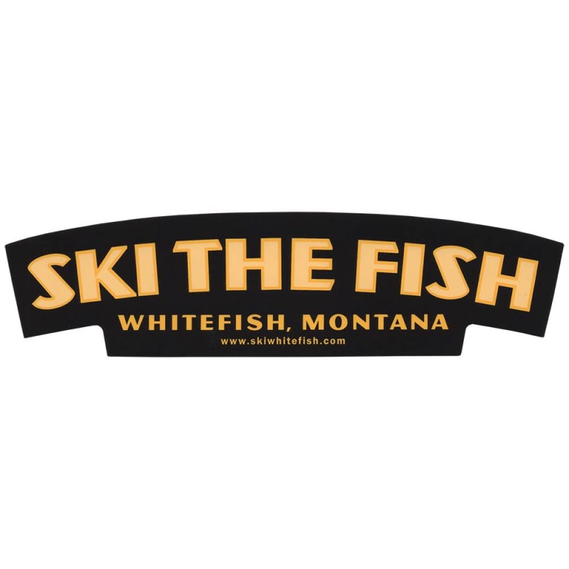 Whitefish, Montana - Ski The Fish Sticker for Ski Helmets, Skis and ...