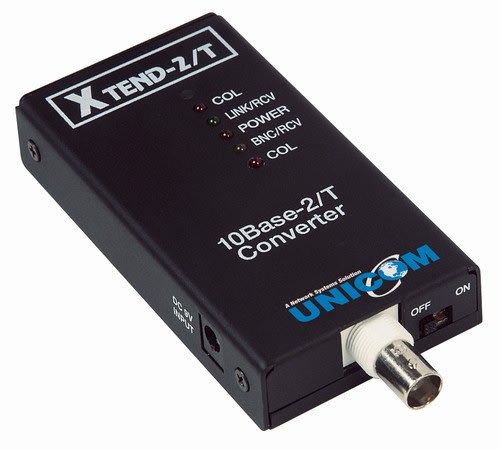 Unicom ETP-20038T ETHERNET CONVERTER, 10BASE-2/10BASE-T, DC