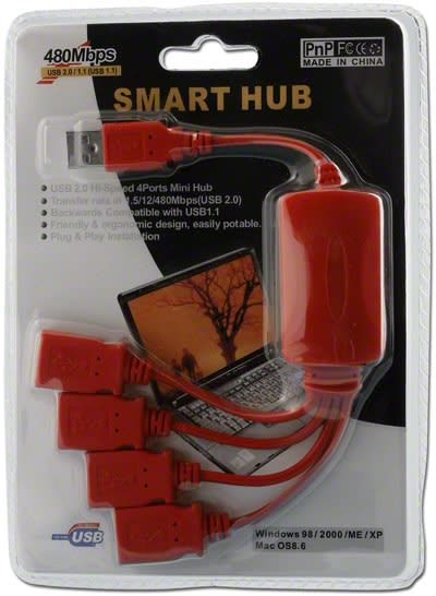 Pan Pacific HUB-USB2-1N4R Usb 2.0 4 Port Spider Hub