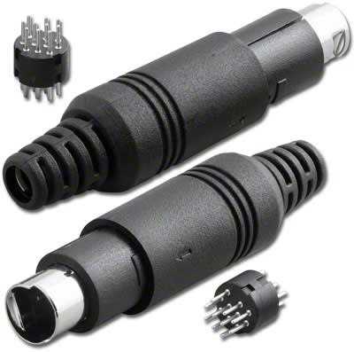 Pan Pacific MD-10P Mini Din Male Connector 10 Pin Solder Post