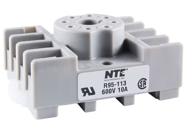 NTE R95-113 RELAY-8 PIN OCTAL SOCKET,