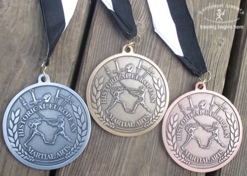 Talhoffer Tournament Medals Set - 1 Gold, 1 Silver, 1 Bronze