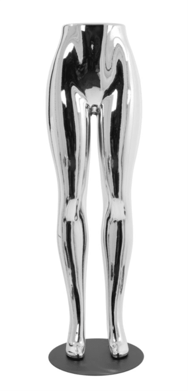 Silver Chrome Leg Form Mannequin with Base | Zing Display
