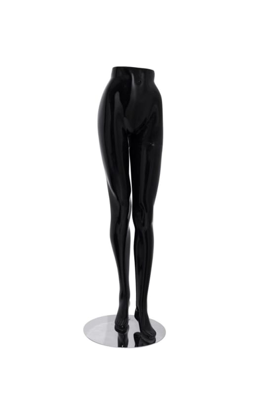 Matte Black Female Legs Mannequin