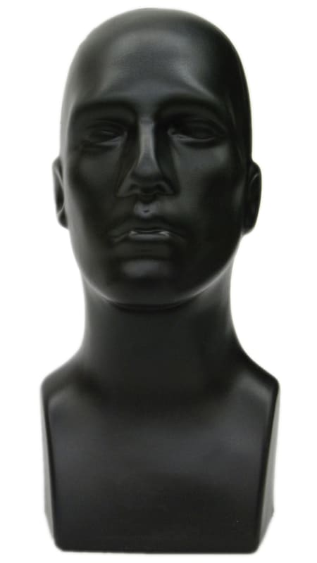 Lightweight Plastic Male Display Head - Black
