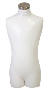 White Male 3/4 Torso Display Form
