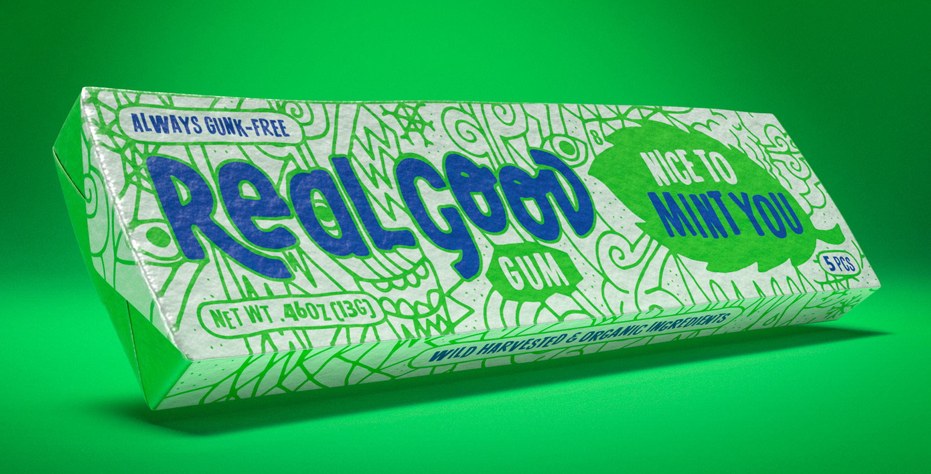 All-Natural Mint Gum w/ Sustainably-Sourced Sapodilla Chicle