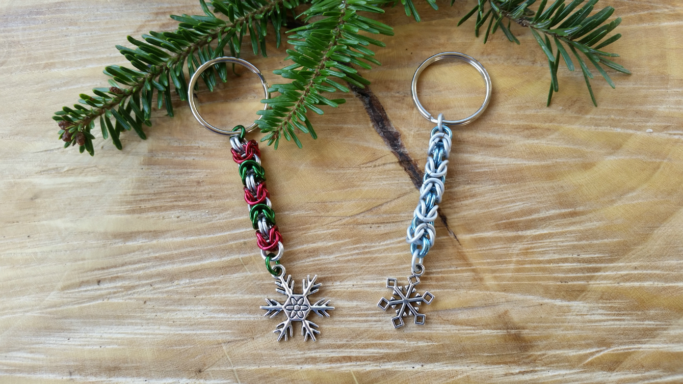 Key Chain With Snowflake Charm