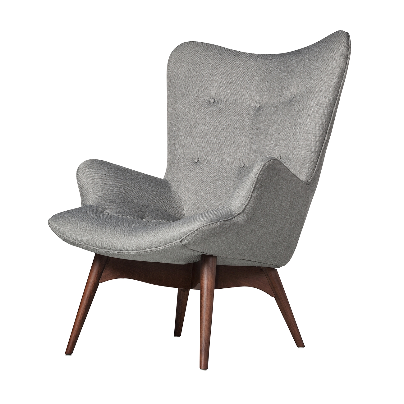 Featherston Style Contour Chair in Grey