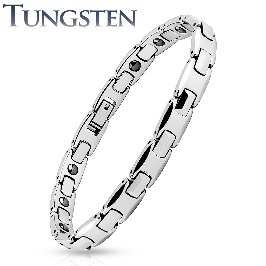 Thin Link Tungsten Carbide Chain Bracelet