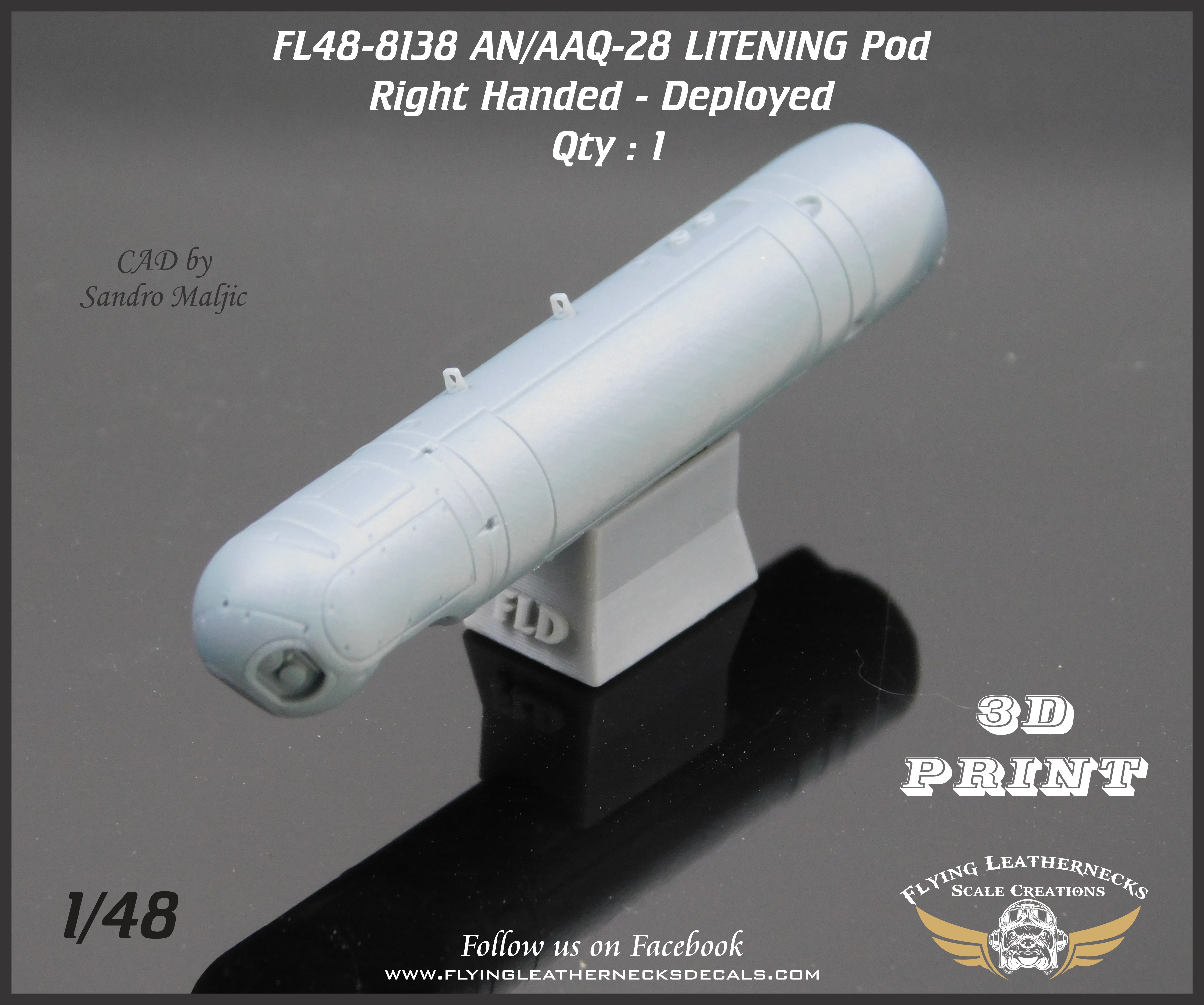 FL48-8138 AN/AAQ-28 LITENING Pod - Right Handed, Deployed