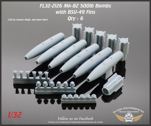 FL32-2126 Mk-82 500lb Bombs with BSU-49 Fins
