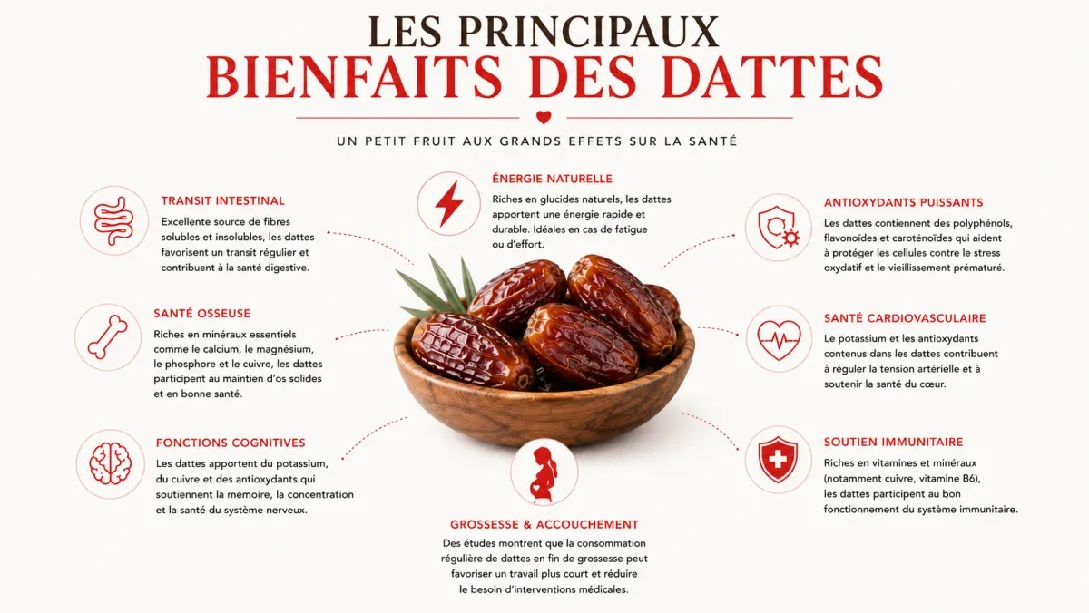 12 bienfaits des dattes prouvés par la science (2026)