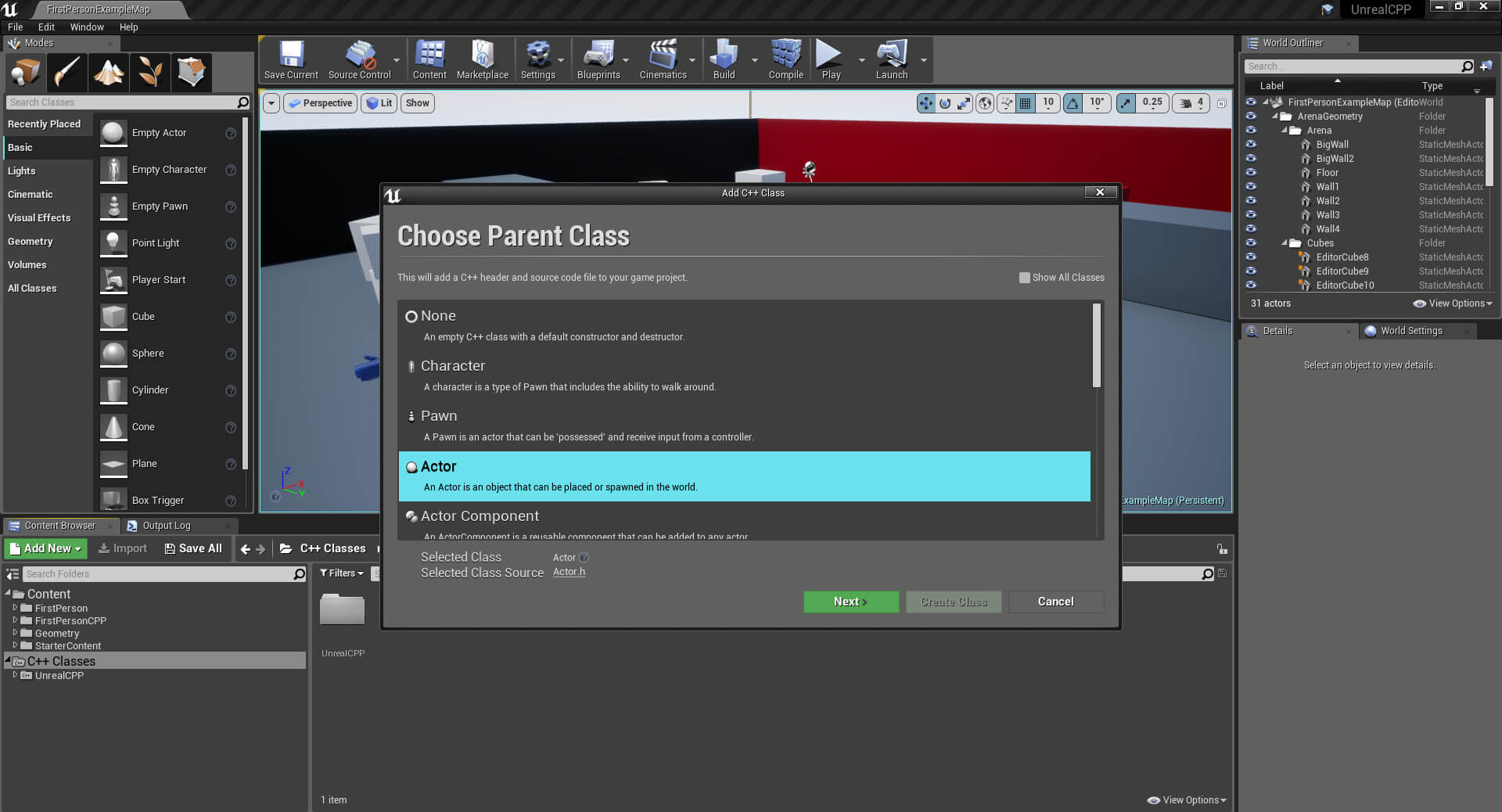 Unreal C++ | Add Actor Class Unreal C++ | Add Actor Class