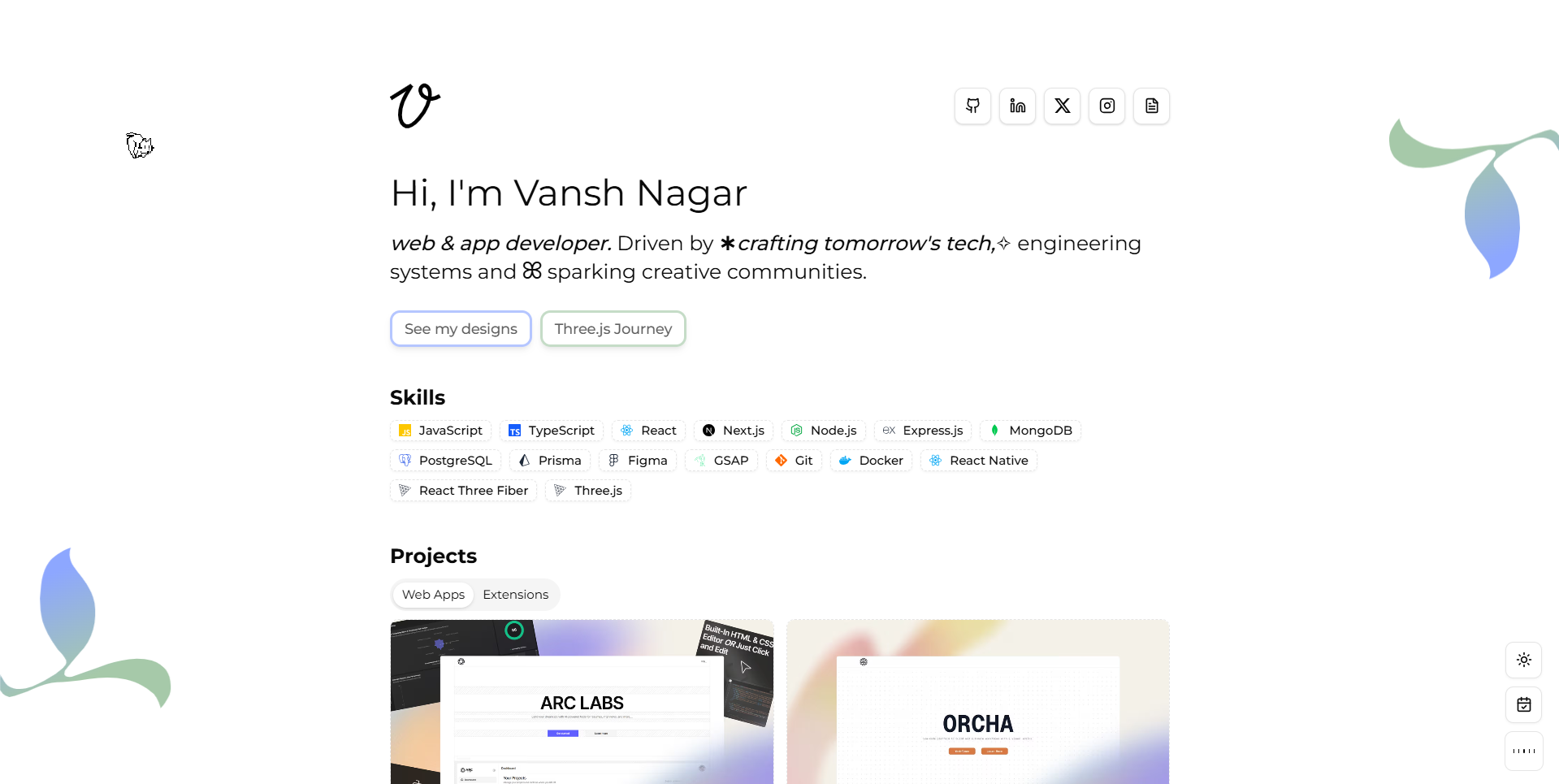 Vansh Nagar | Full Stack Developer & UI/UX Designer