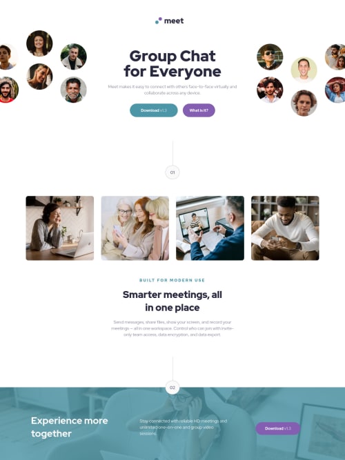 Responsive web design using CSS grid for meet landing page challenge ...