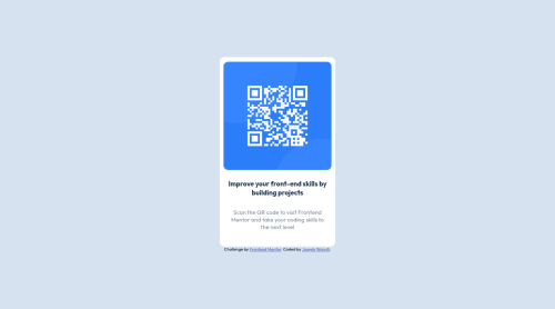 Responsive QR code using flex coding challenge solution | Frontend Mentor