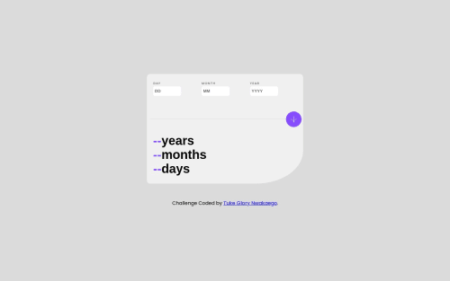 Frontend Mentor Age Calculator App Main Coding Challenge Solution
