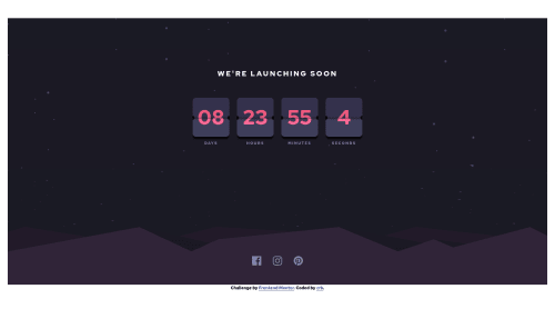 Frontend Mentor | launch-countdown-timer-main coding challenge solution