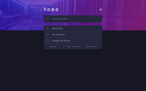 Frontend Mentor | Todo app - ReactJS - Tailwind CSS coding challenge solution