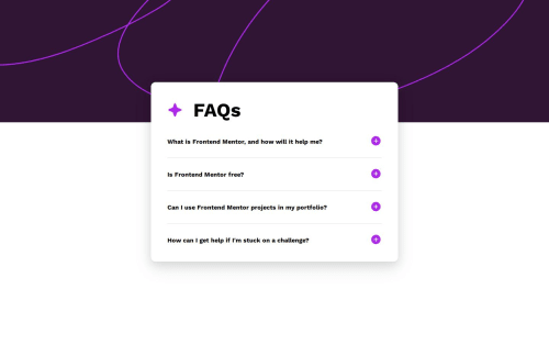 Frontend Mentor | FAQs Accordion | HTML CSS JS coding challenge solution
