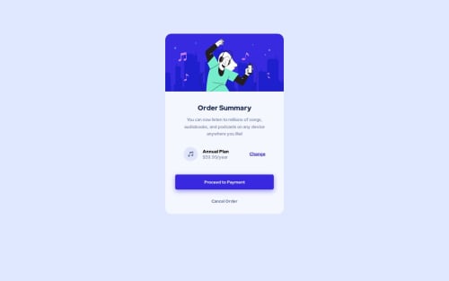Frontend Mentor Order Summary Using Html And Css Coding Challenge