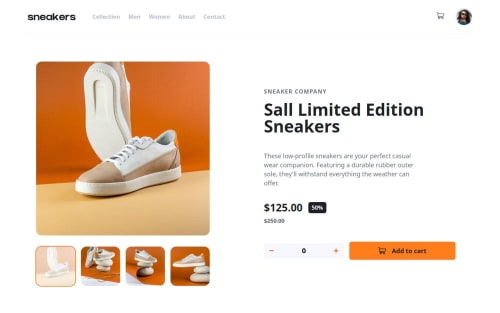 Frontend Mentor E Commerce Product Page Coding Challenge Solution
