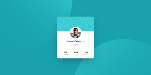 Profile Card Component Solution using Flexbox coding challenge solution
