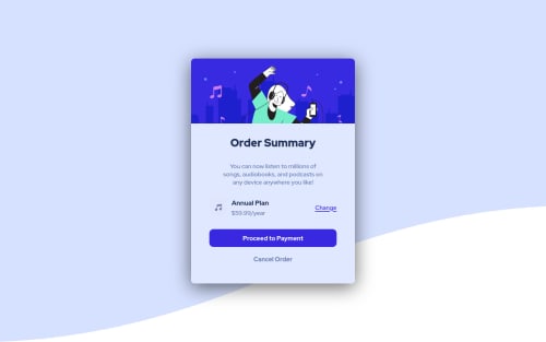 Frontend Mentor | Order Summary Component by Chill31 coding challenge solution