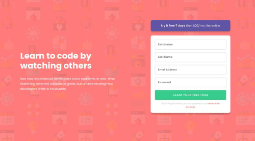 Frontend Mentor Intro Component With Signup Form Html Css Js Coding Challenge Solution 7376
