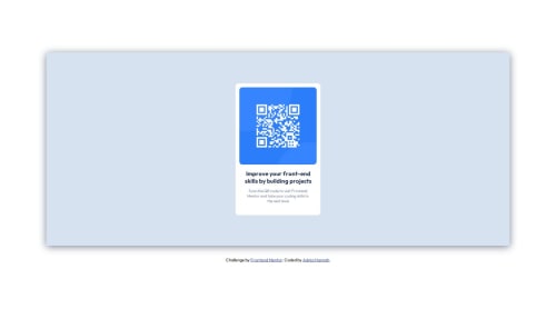 Frontend Mentor | QR code page using html and CSS flexbox coding challenge solution