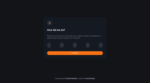 Frontend Mentor Interactive Rating Component Coding Challenge Solution