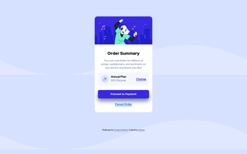 order-summary-component coding challenge solution | Frontend Mentor