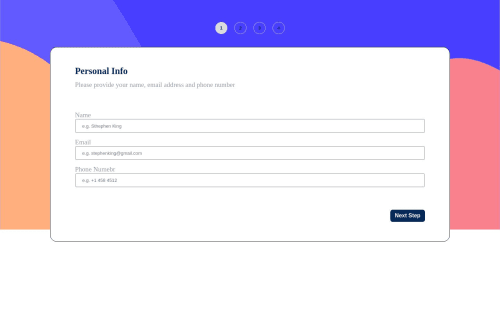 Frontend Mentor | Responsive multistep form with flexbox coding challenge solution