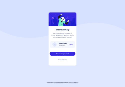 Order summary card component (HTML & CSS, BEM and FLEXBOX) coding challenge solution