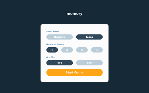 Frontend Mentor | Memory Game with Vite/React and Tailwind CSS coding challenge solution