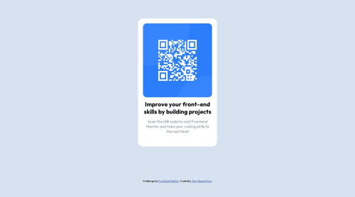 Responsive QR code component page using CSS Grid coding challenge solution