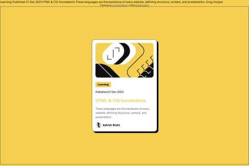 Frontend Mentor | Responsive with flex and media query coding challenge solution
