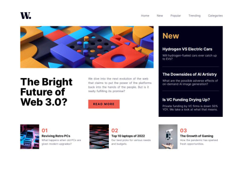 Frontend Mentor | News template page using CSS grid coding challenge ...