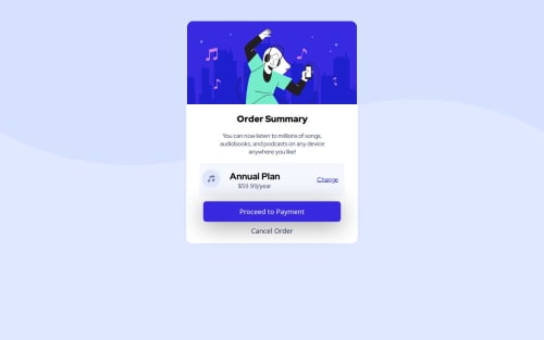 order summary component coding challenge solution | Frontend Mentor