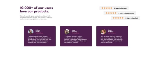 Frontend Mentor | social proof using flex box as best as i can coding challenge solution