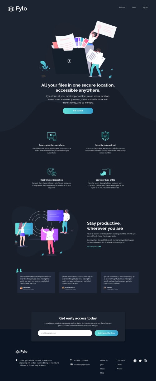 Frontend Mentor | Using Flex and Grid along with CSS Variables coding challenge solution